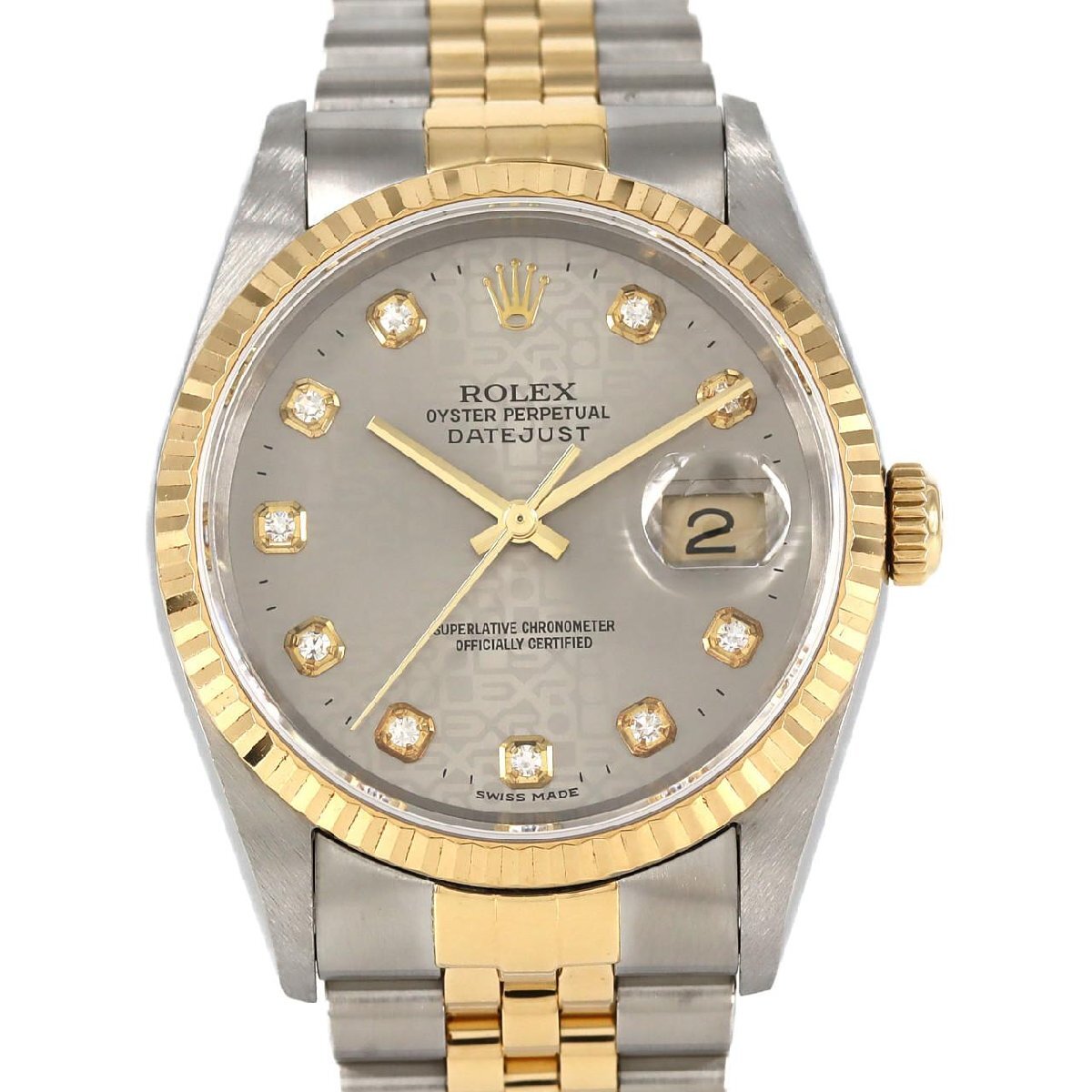 Yahoo!オークション - ロレックス デイトジャスト 16233G SSxYG 自動巻...