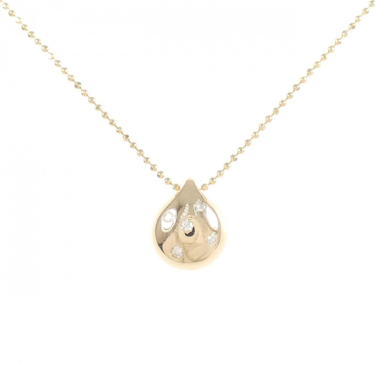 Yahoo!オークション - K18PG ダイヤモンド ネックレス 0.06CT