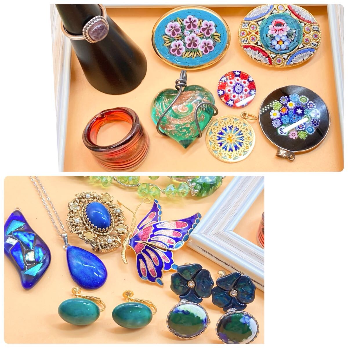 Yahoo!オークション - ベネチアン/ミルフィオリ入り [ガラスアクセサ...