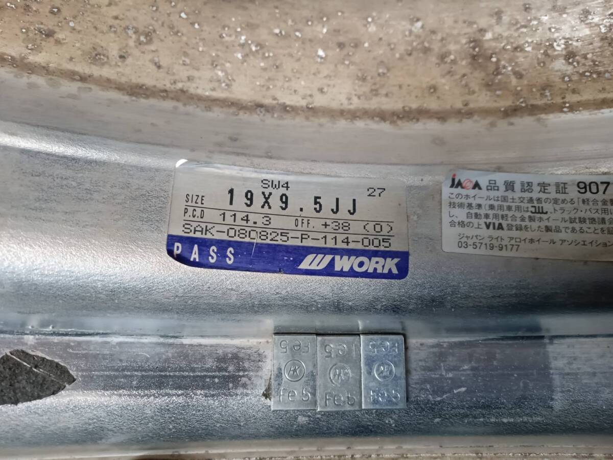Yahoo!オークション - 希少品 WORK SCHWERT 19×8.5J/9.5J +38 5H-114...
