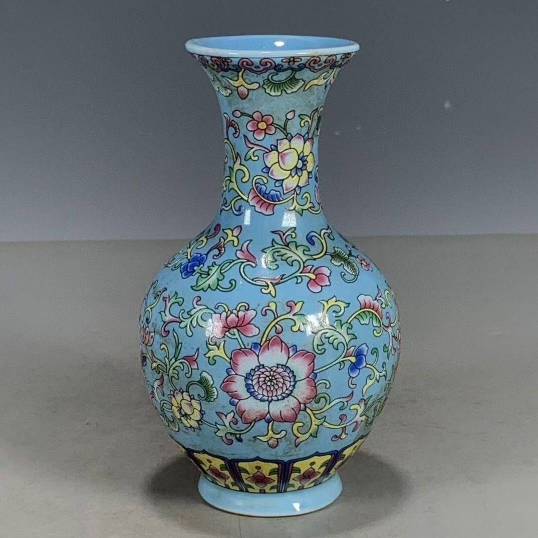 Yahoo!オークション - 【M175】旧家収蔵 中国古玩 大清 乾隆年製 琅彩 ...