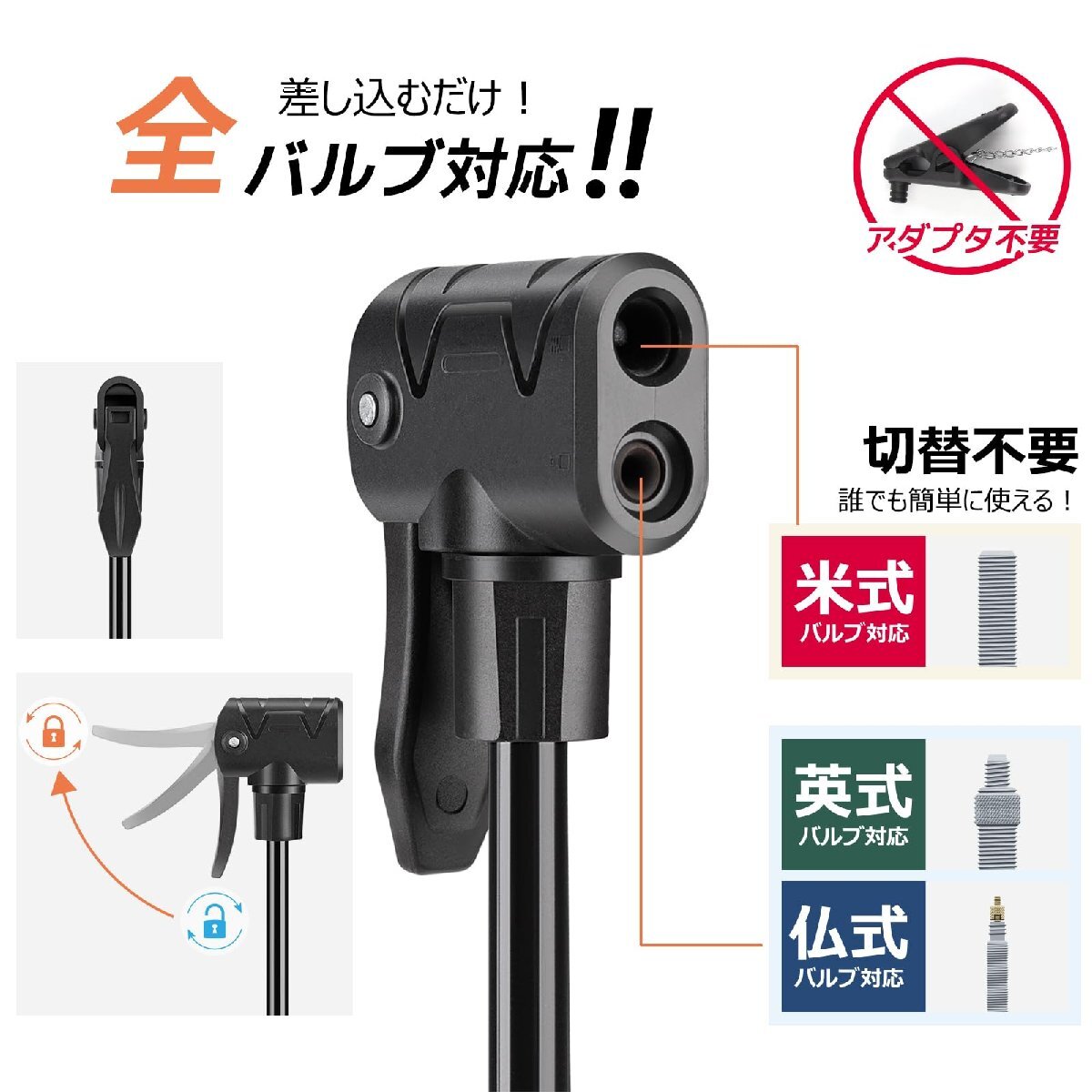 Yahoo!オークション - CXWXC 160psi／ 1100kPa 自転車 ゲージ付 ...