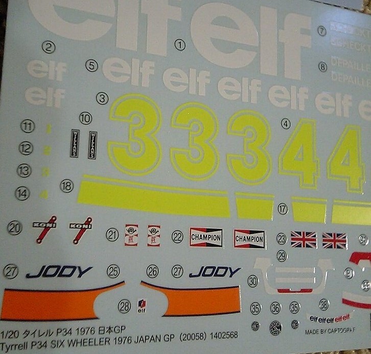 Yahoo!オークション - タミヤ 1/20 タイレルP34 1976 日本GP 品番20058...