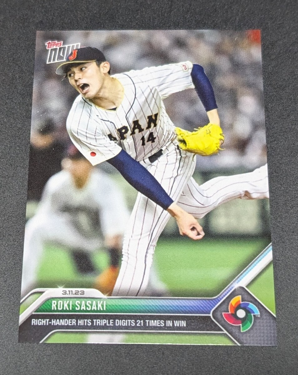 Yahoo!オークション - 2023 Topps now #WBC-19 Roki Sasaki 佐々木朗希...