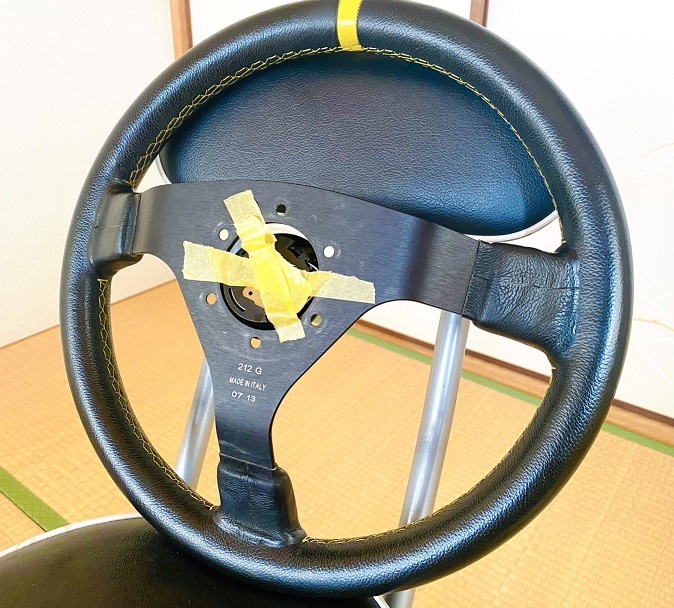 Yahoo!オークション - OMP WRC 35φ 本革 正規品 中古 比較的美品