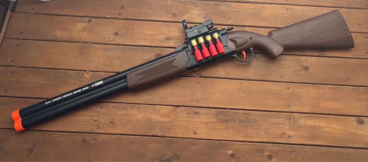 Yahoo!オークション - 上下二連ショットガン ベレッタ S686風 スポンジ...