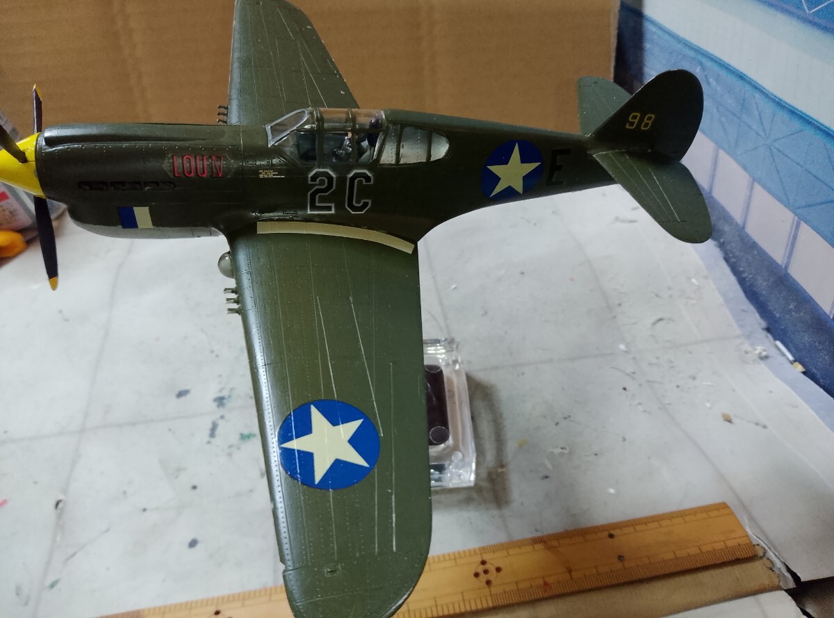Yahoo!オークション - 1/48 アメリカ陸軍 P40完成品