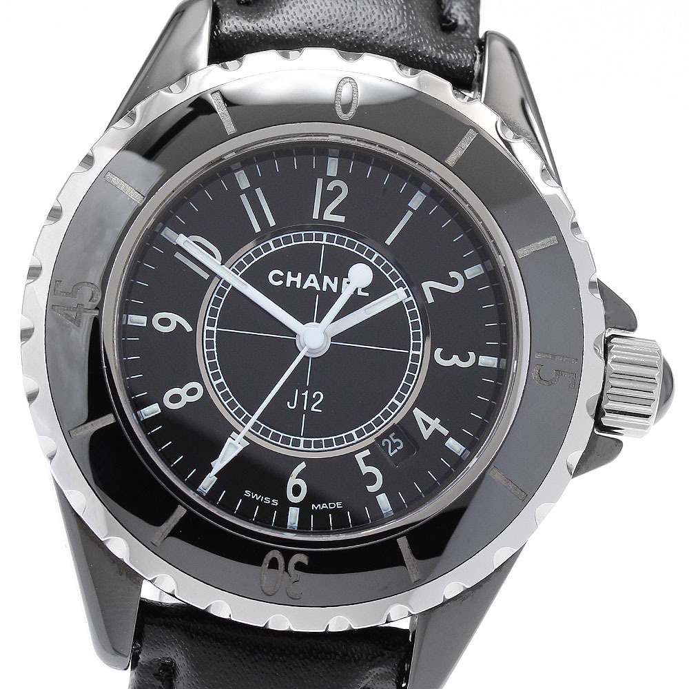 Yahoo!オークション - シャネル CHANEL H0682 J12 黒セラミック 33MM ...