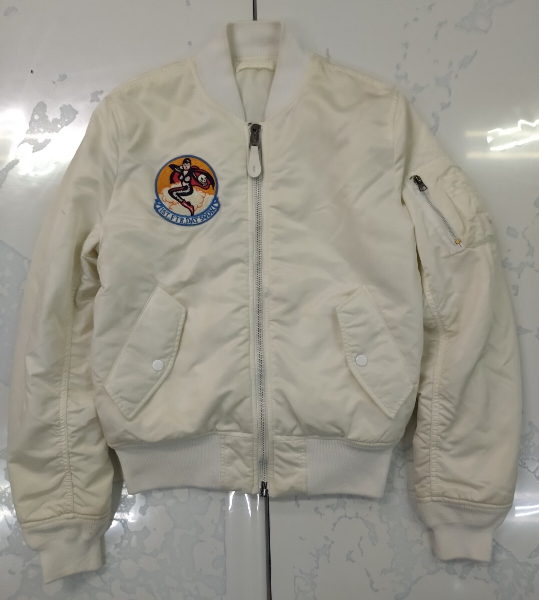 Yahoo!オークション - 美品 さわやか白色 MA1 Sサイズ 36インチ相当 ア...