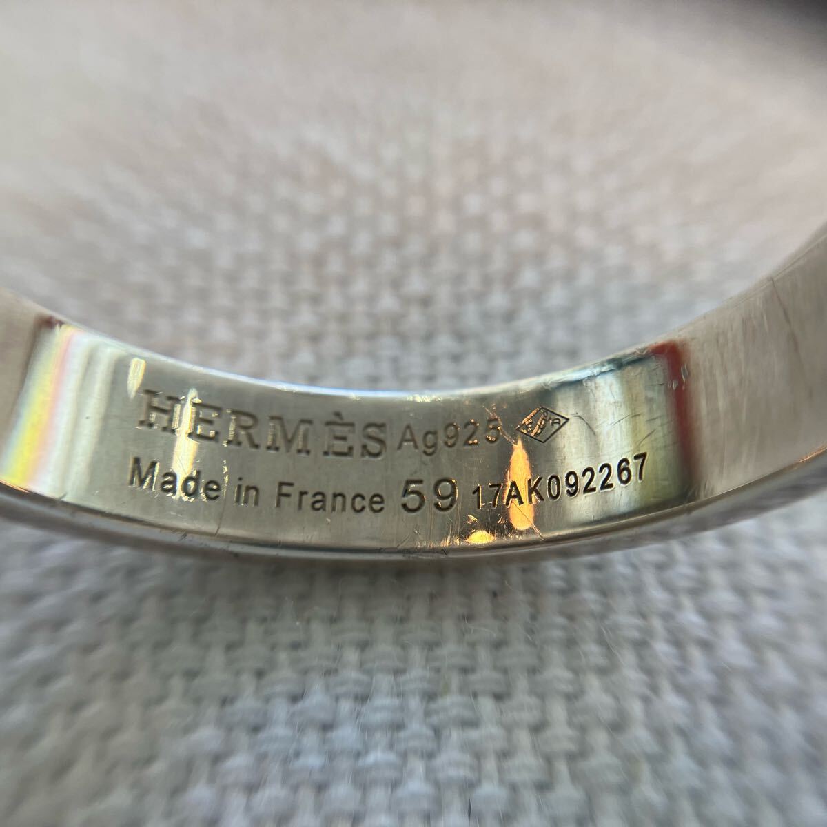Yahoo!オークション - T【HERMS】エルメス シルバーリング コリエ・ド...