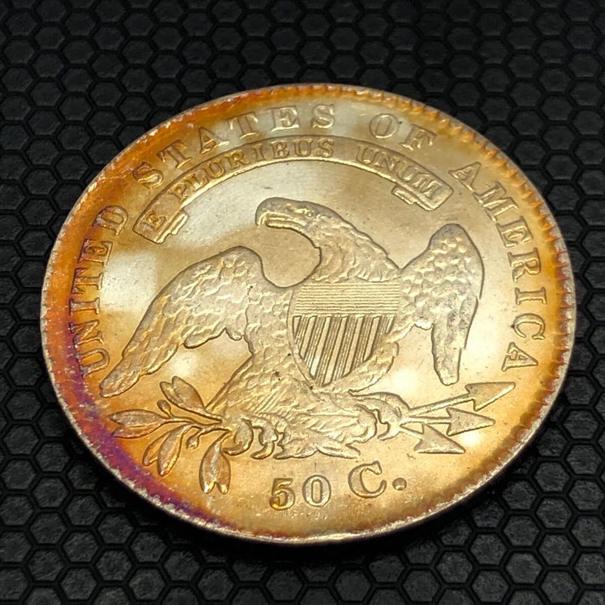 Yahoo!オークション - 1213)アメリカ古銭 銀貨 1821年 50C 自由の女神 ...