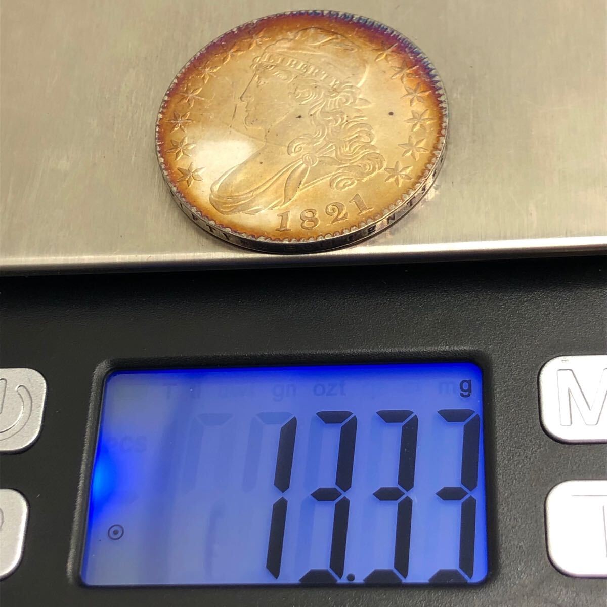 Yahoo!オークション - 1213)アメリカ古銭 銀貨 1821年 50C 自由の女神 ...