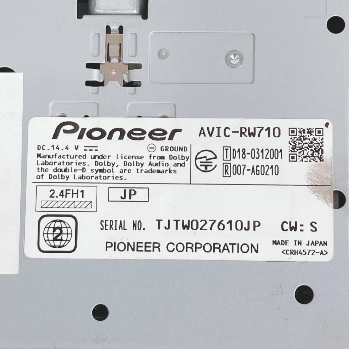 Yahoo!オークション - (s-0722-020)パイオニア カーナビ AVIC-RW710 7...