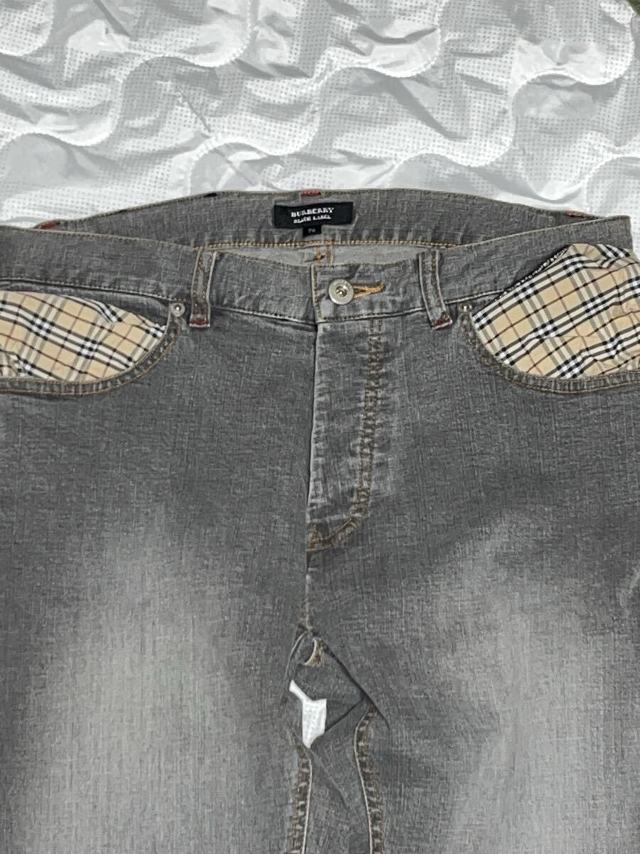 Yahoo!オークション - 1円〜 バーバリーブラックレーベル 76 デニム ジ...