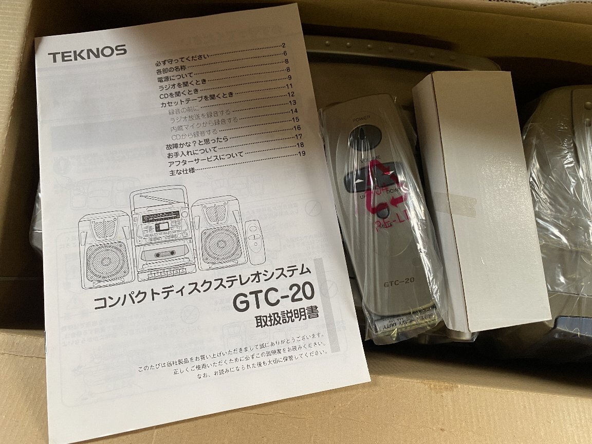 Yahoo!オークション - 未使用品 テクノス ミニコンポ TEKNOS GTC-20 ラ...