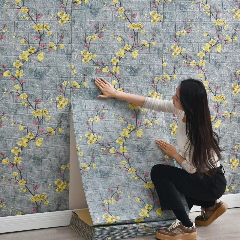 Yahoo!オークション - 30m 3D 壁紙 ウォールステッカー ウォールシート...