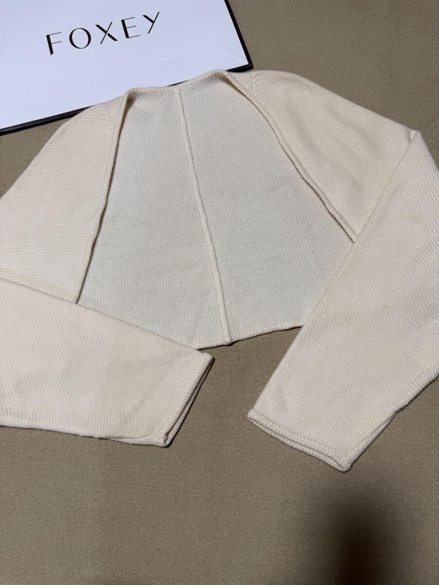 Yahoo!オークション - 02 FOXEY フォクシー カシミヤ ボレロ フリー