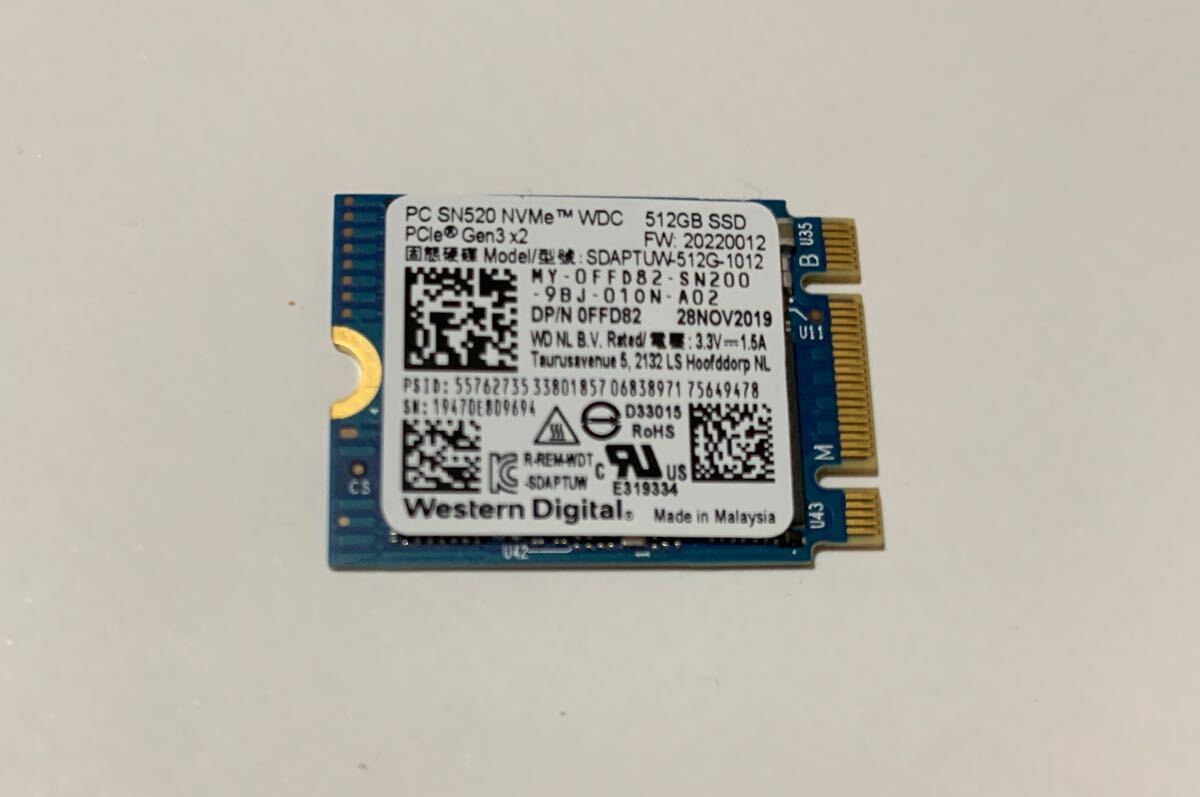 Yahoo!オークション - SSD 256GB m.2 NVMe WD SN520 SDAPTUW-256G （サ...