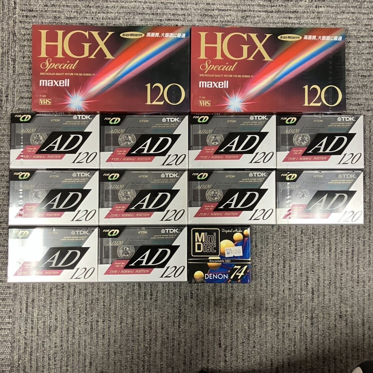 Yahoo!オークション - D013-P2-660【未開封】カセットテープ 170巻+MD...