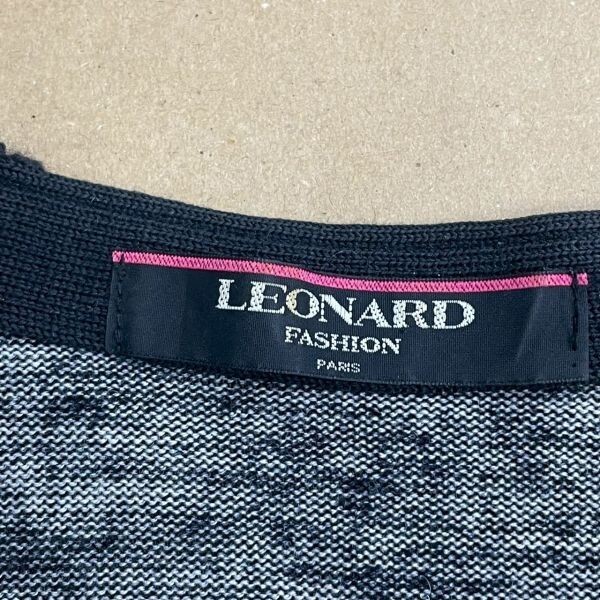 Yahoo!オークション - S719-O15-8124 LEONARD レオナール ロングカーデ...