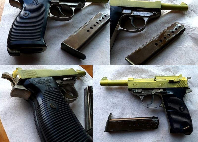 Yahoo!オークション - mgc P38 タニオアクション ぼろ品 多発火 SMGで...