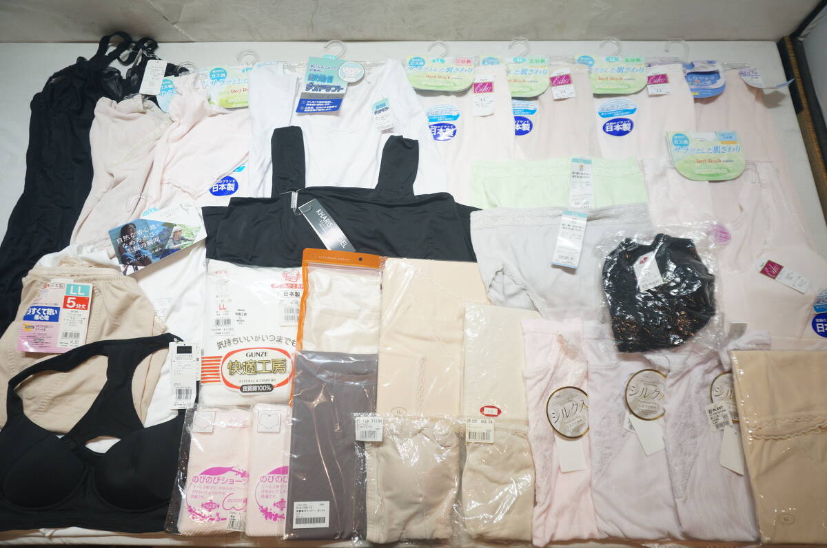 Yahoo!オークション - 【L32A】超大量 28着 レディース 肌着 インナー...