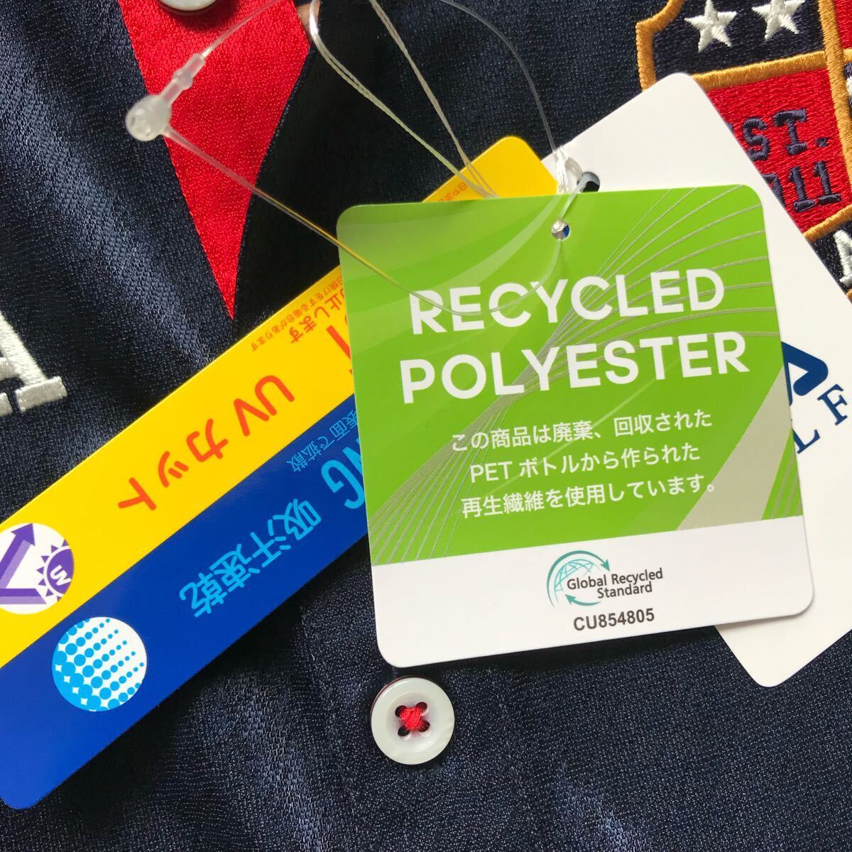 Yahoo!オークション - J215新品【メンズL】春夏 ネイビー ジャガード ...