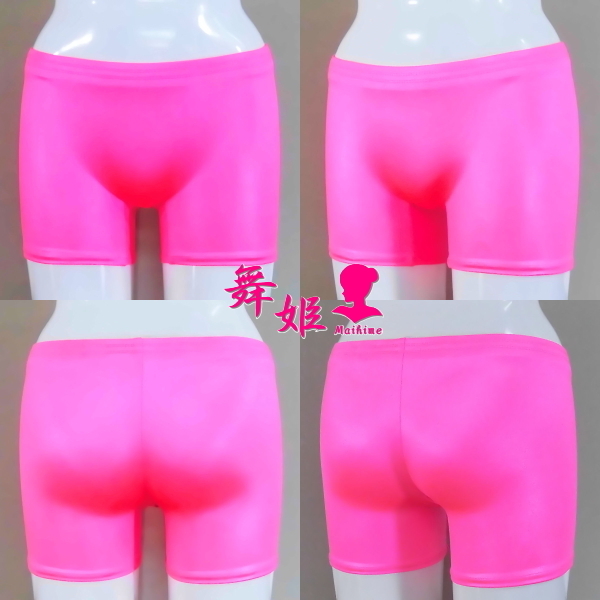 Yahoo!オークション - (191X3L-T91) 二分丈桃尻スパッツ(艶光沢ピンク)