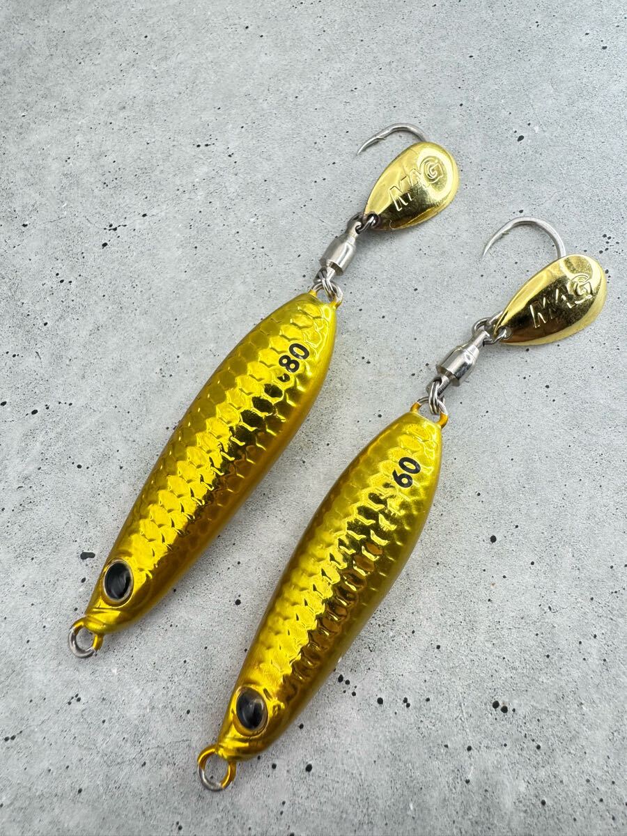 Yahoo!オークション - 2本セット マグバイト イワシジグこつぶ 80g/60g...