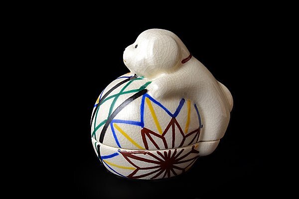 Yahoo!オークション - k182【和み】茶道具 森本丹山 仔犬香合 検 茶道...