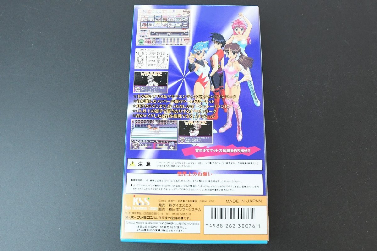 Yahoo!オークション - 箱・取説付 SFC 美少女レスラー列伝 ブリザードY...