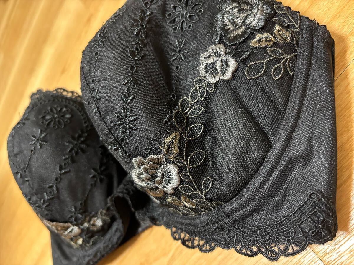 Yahoo!オークション - 補正下着 ブラジャー ショーツ F75 黒 ホームク...