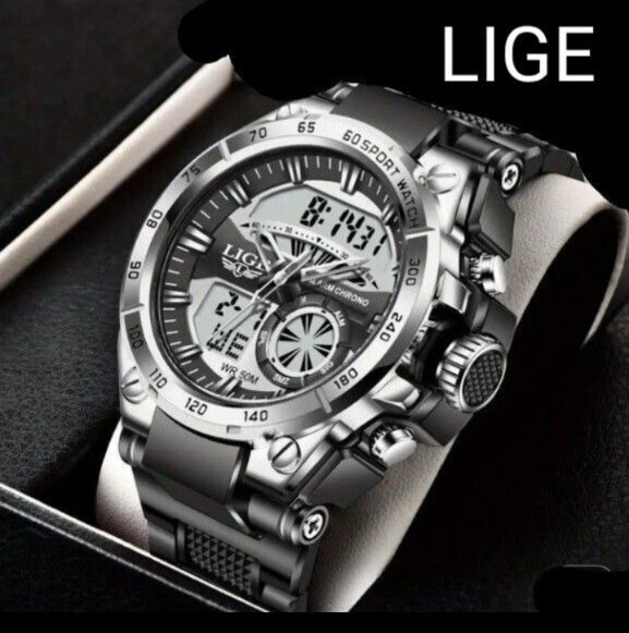 Yahoo!オークション - LIGE スポーツ腕時計 50m防水 ダイバーウォッチ ...