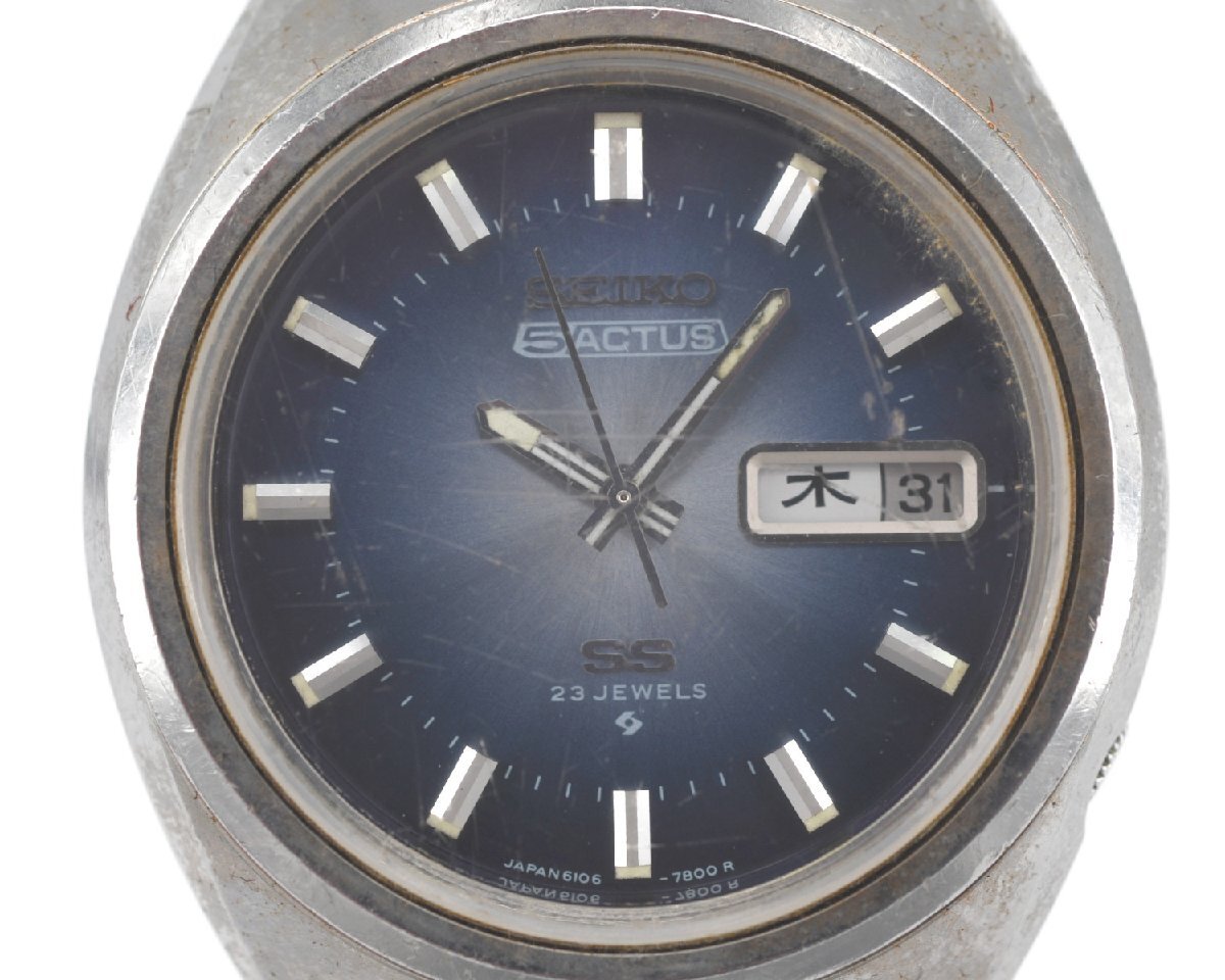 SEIKO セイコー 5ACTUS セイコー5 アクタス 6106-7520 23石 デイデイト ブルーグラデーション文字盤 メンズ 自動巻 品(その他)｜売買されたオークション情報 ...