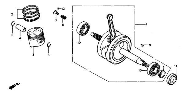 Yahoo!オークション - AC16 純正 R クランク カバー AC18 エイプ50 HC0...