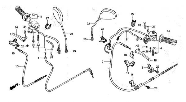 Yahoo!オークション - AF58 純正 ハンドル グリップ ゴム R L ラバー ...