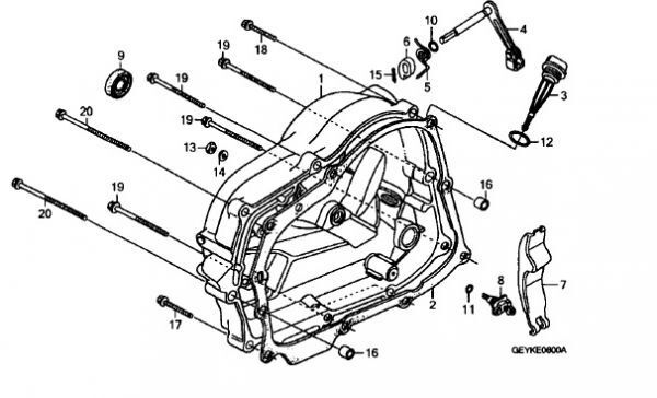 Yahoo!オークション - AC16 純正 R クランク カバー AC18 エイプ50 HC0...
