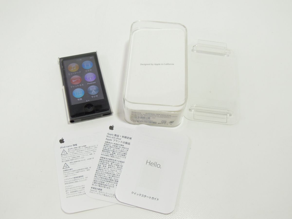 Yahoo!オークション - Apple iPod nano 16GB スペースグレイ A1446 MKN...