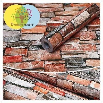 Yahoo!オークション - 送料込 3Dブリック調 レンガ B133 アンティーク...