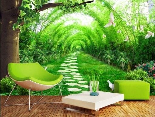 Yahoo!オークション - C406 巨大 3D フロアマット 3m 3m 自然 葉っぱ ...