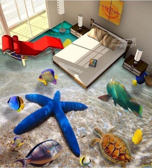 Yahoo!オークション - C423 巨大 3D フロアマット 1.3m 2.2m ビーチ 砂...