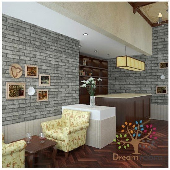 Yahoo!オークション - 【 50m 】 3D 壁紙 45cm幅 黒×グレー レンガ ブ...