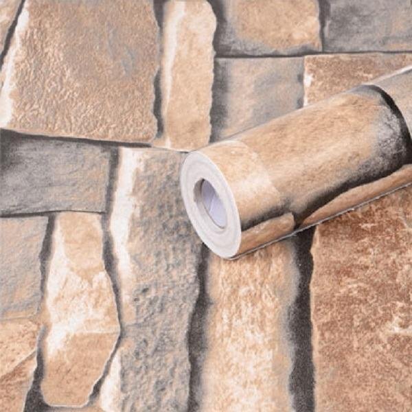 Yahoo!オークション - 送料込 3Dブリック調 レンガ B136 シックブラウ...