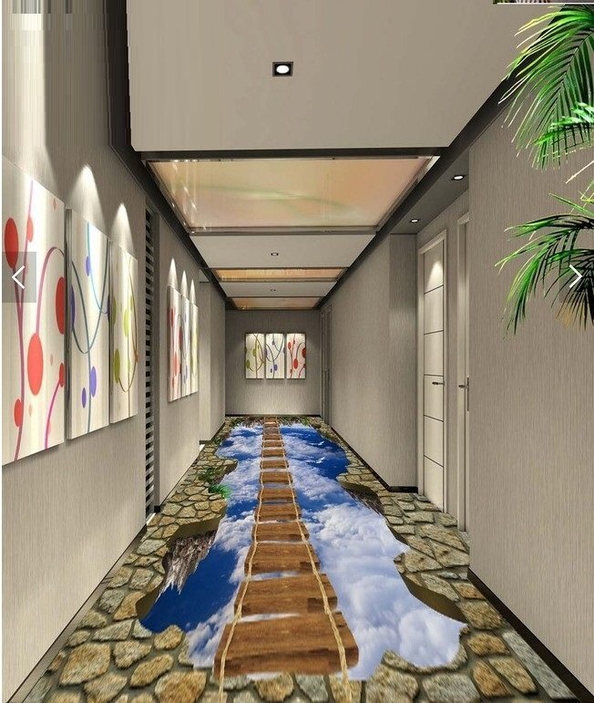 Yahoo!オークション - C631 巨大 3D フロアマット 1.3m 2.2m 危険 落と...