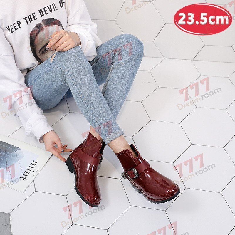 Yahoo!オークション - Cute デザイン レインブーツ K-353【23.5cm】 長...