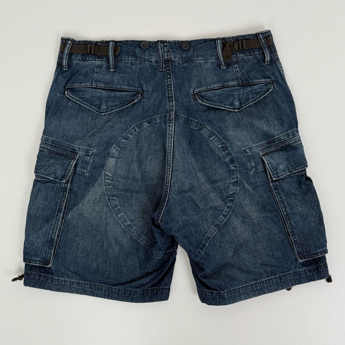 Yahoo!オークション - RRL 24SS USED加工 M-51 デニム カーゴショーツ ...