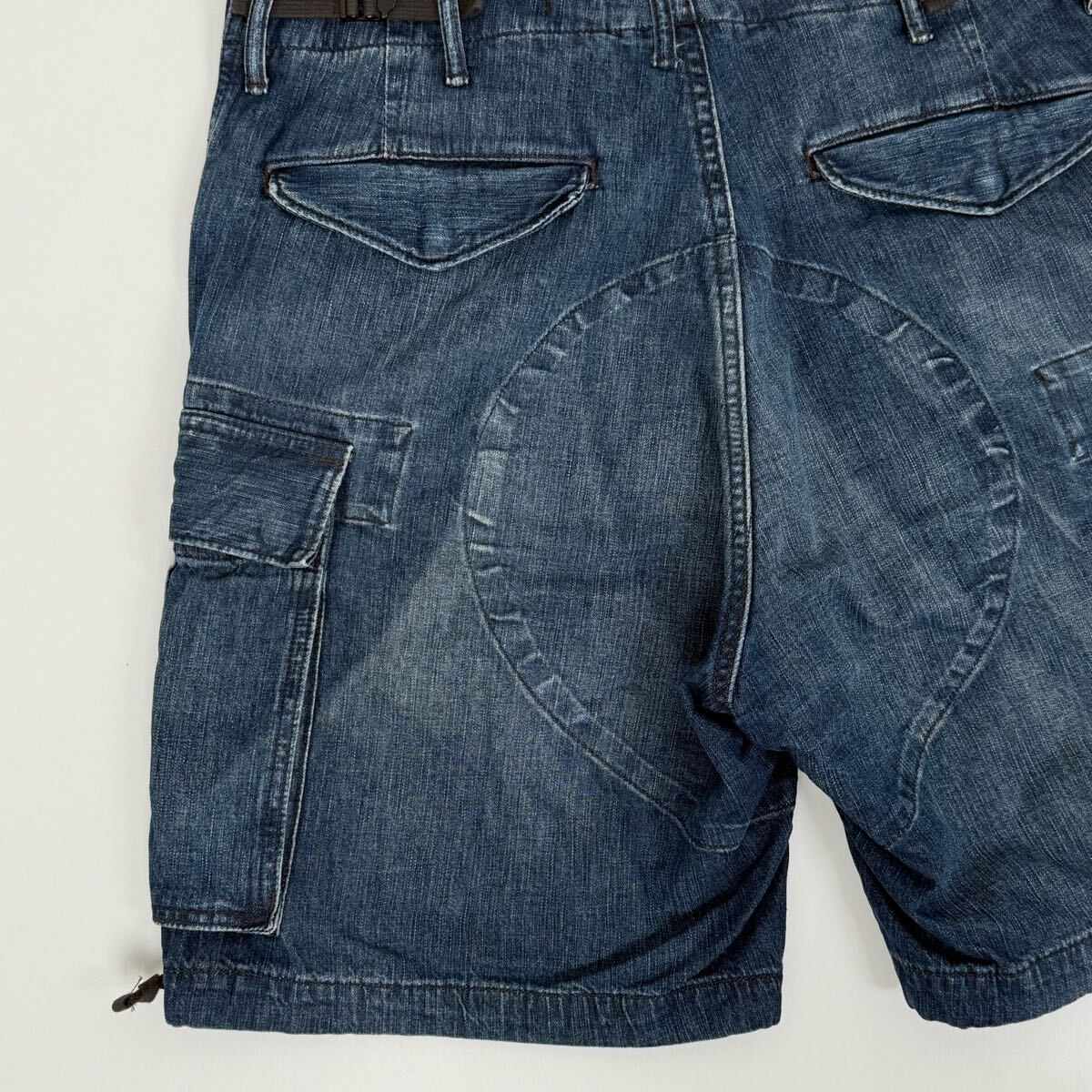 Yahoo!オークション - RRL 24SS USED加工 M-51 デニム カーゴショーツ ...