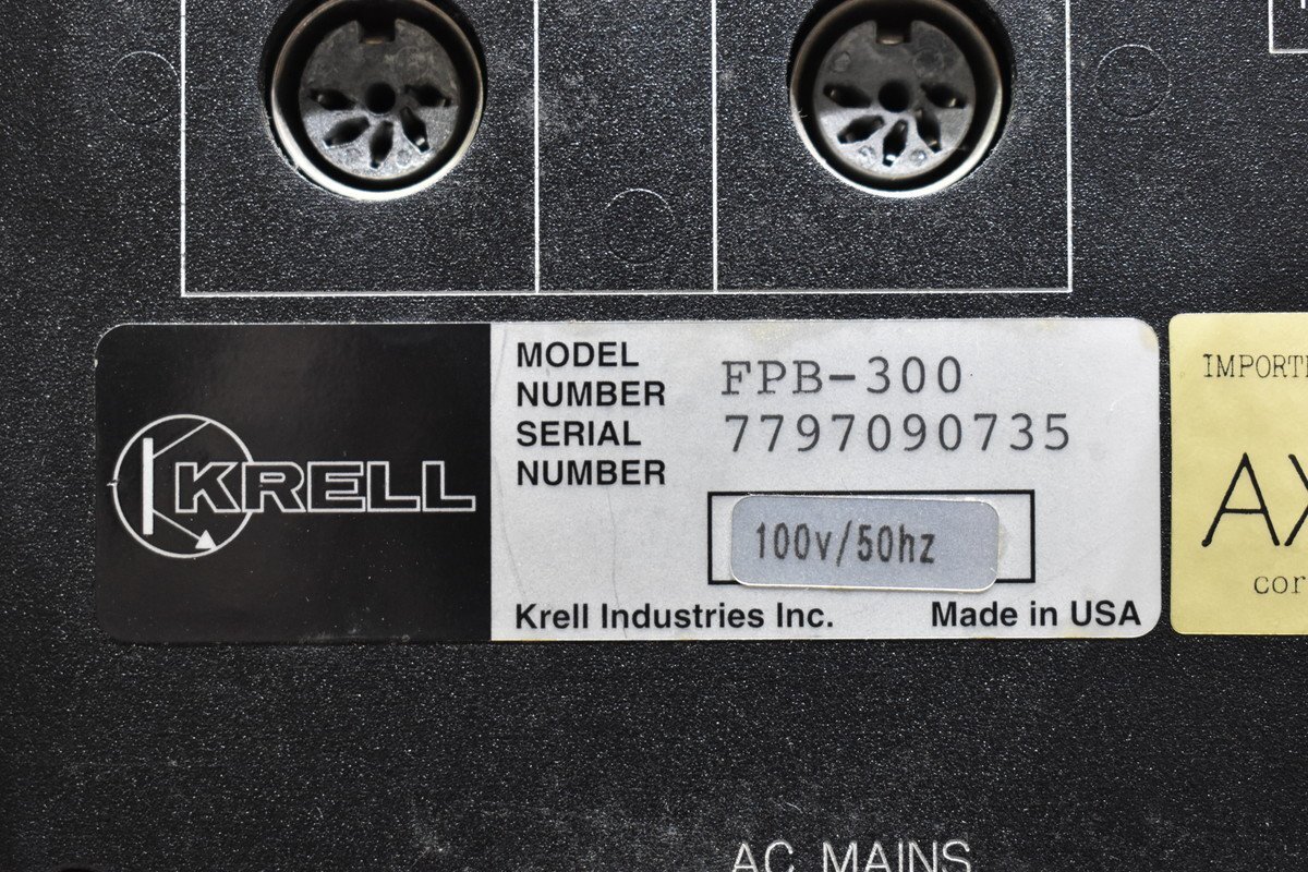 Yahoo!オークション - 【C】 KRELL FPB-300 パワーアンプ クレル 31102...