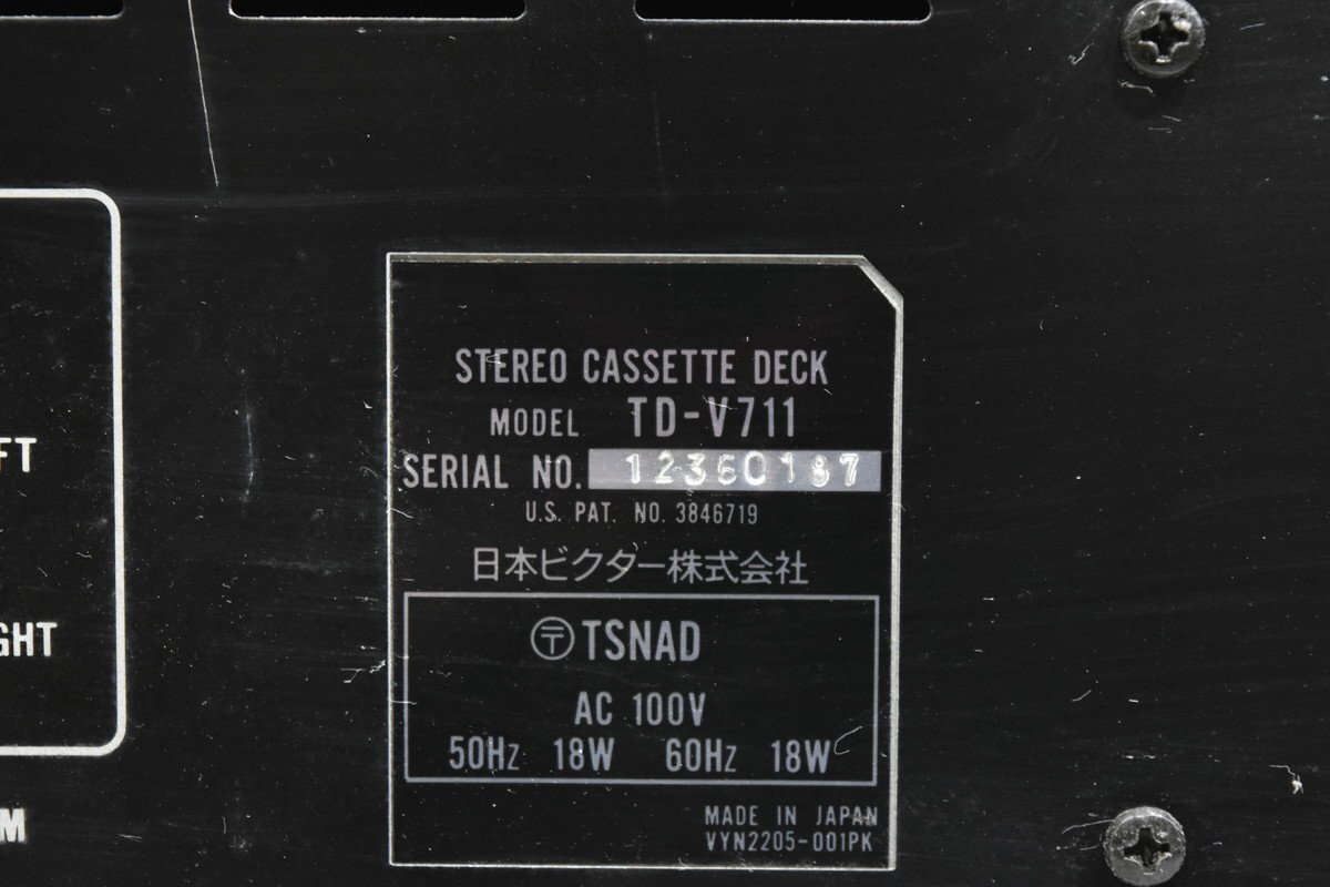 Yahoo!オークション - 【C】Victor TD-V711 カセットデッキ ビクター 3...