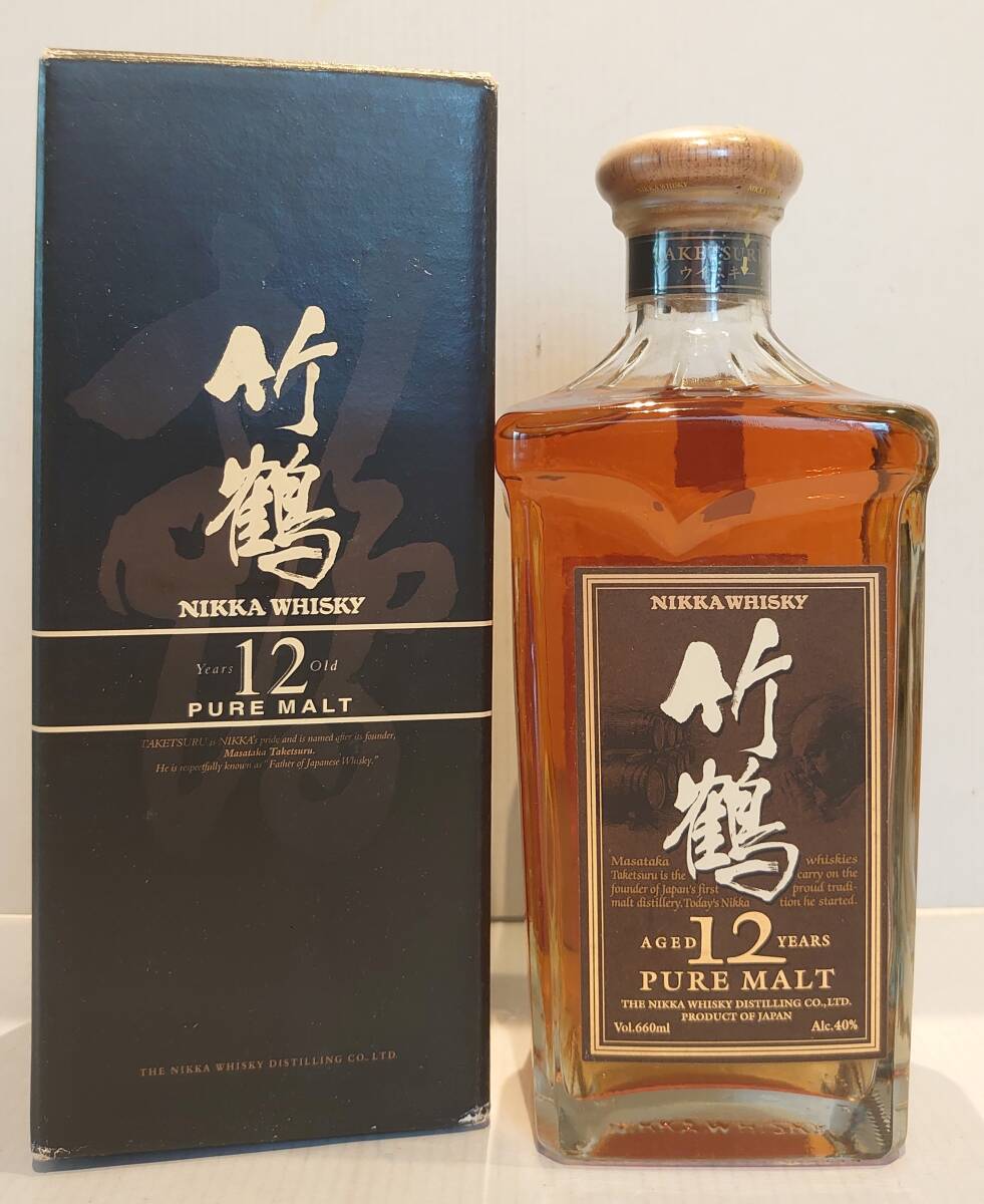 Yahoo!オークション - 【絶版】ニッカ 竹鶴 12年 角瓶 旧ボトル 660ml ...